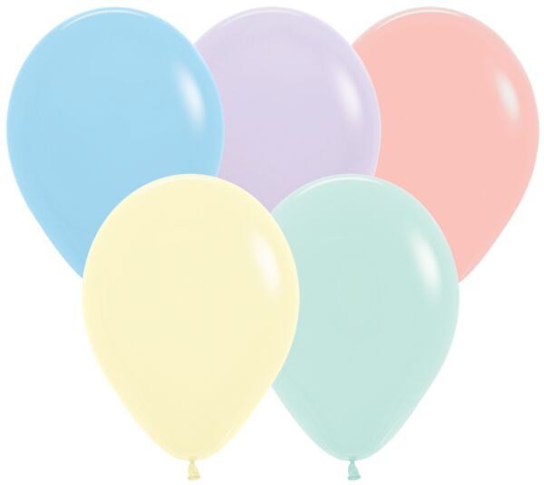 11" Premium Latex Balloons Pastel Matte Assortment, 25ct Sempertex ...