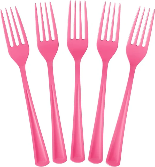 Heavy Duty Cerise Plastic Forks - 50 Ct. - Dakota Party